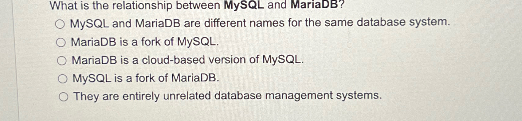 Solved What is the relationship between MySQL and | Chegg.com