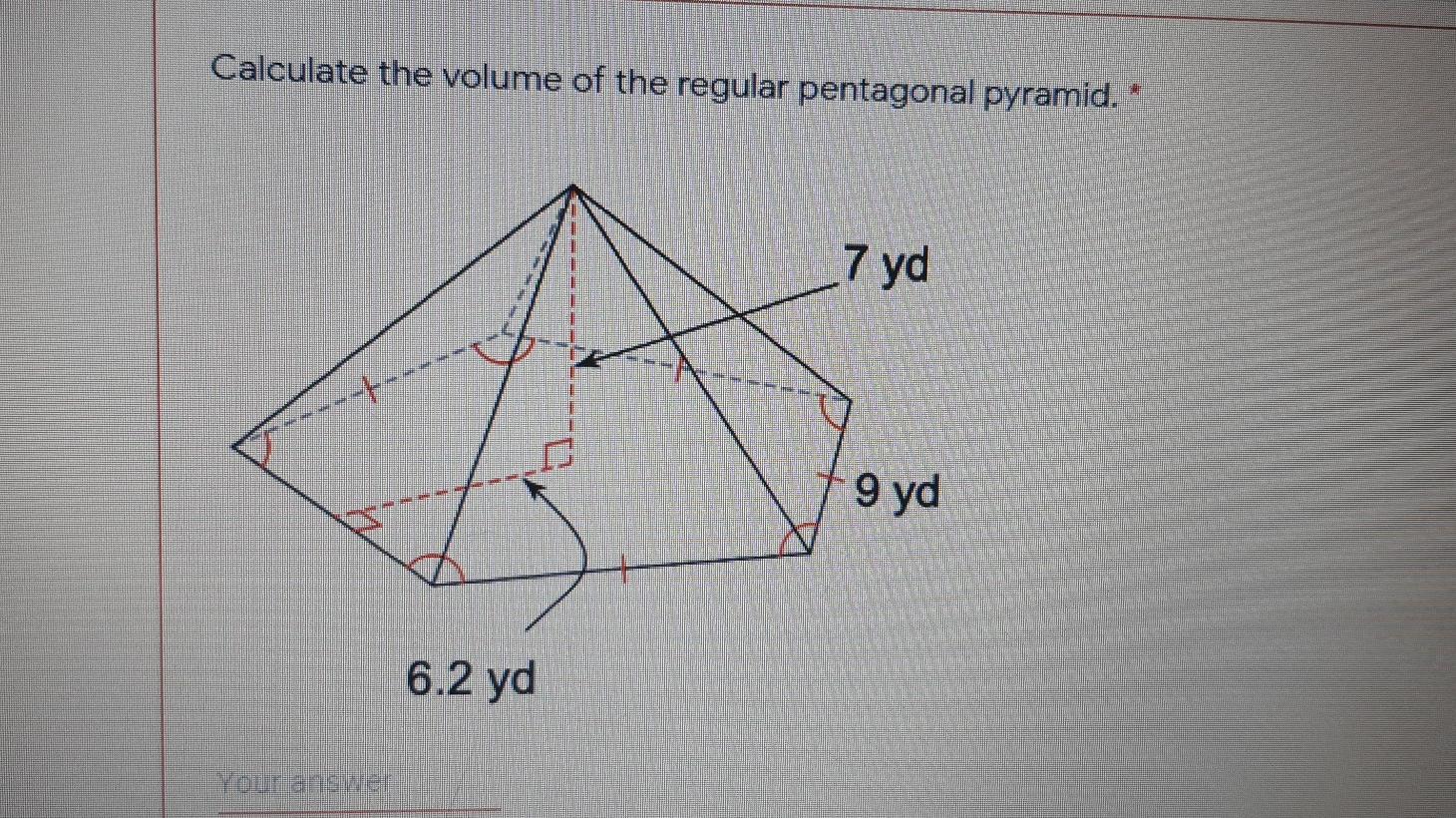 Solved Calculate the volume of the regular pentagonal | Chegg.com