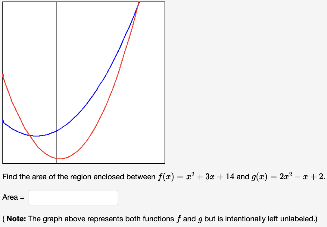 Solved Find the area of the region enclosed between | Chegg.com