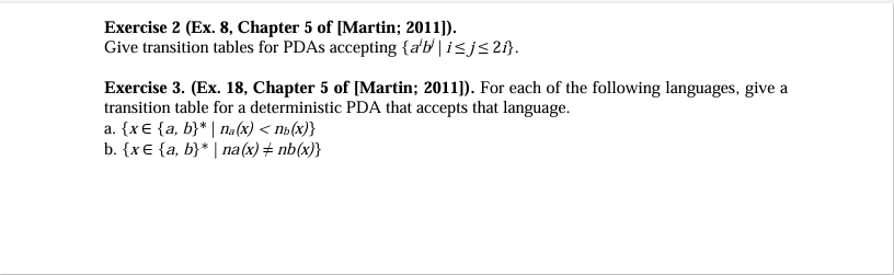 Solved Exercise 2 (Ex. 8, ﻿Chapter 5 ﻿of [Martin; | Chegg.com