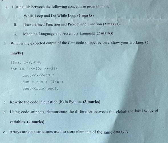 Solved a. ﻿Distinguish between the following concepts in | Chegg.com