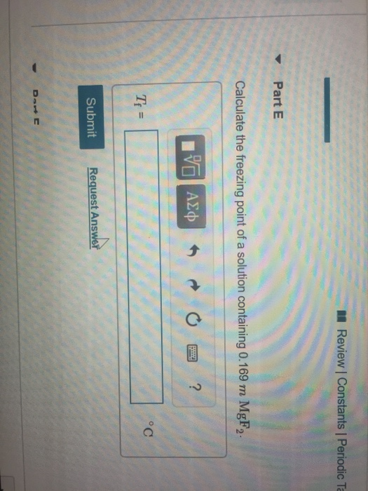 Solved Calculate the freezing point and boiling point in | Chegg.com