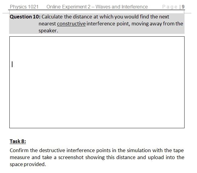 Wave Interference PHET Simulation Click the speaker | Chegg.com