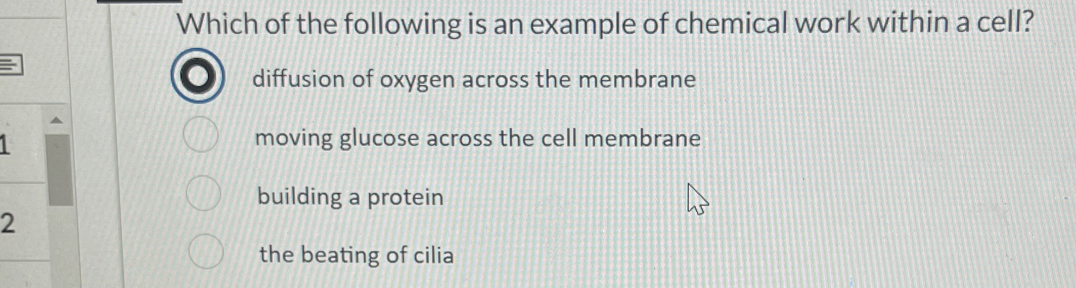 Solved Which of the following is an example of chemical work | Chegg.com