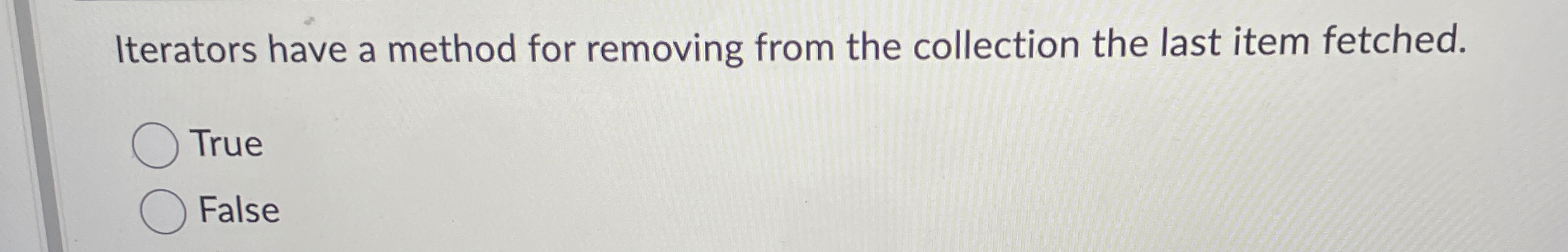 Solved Iterators have a method for removing from the | Chegg.com