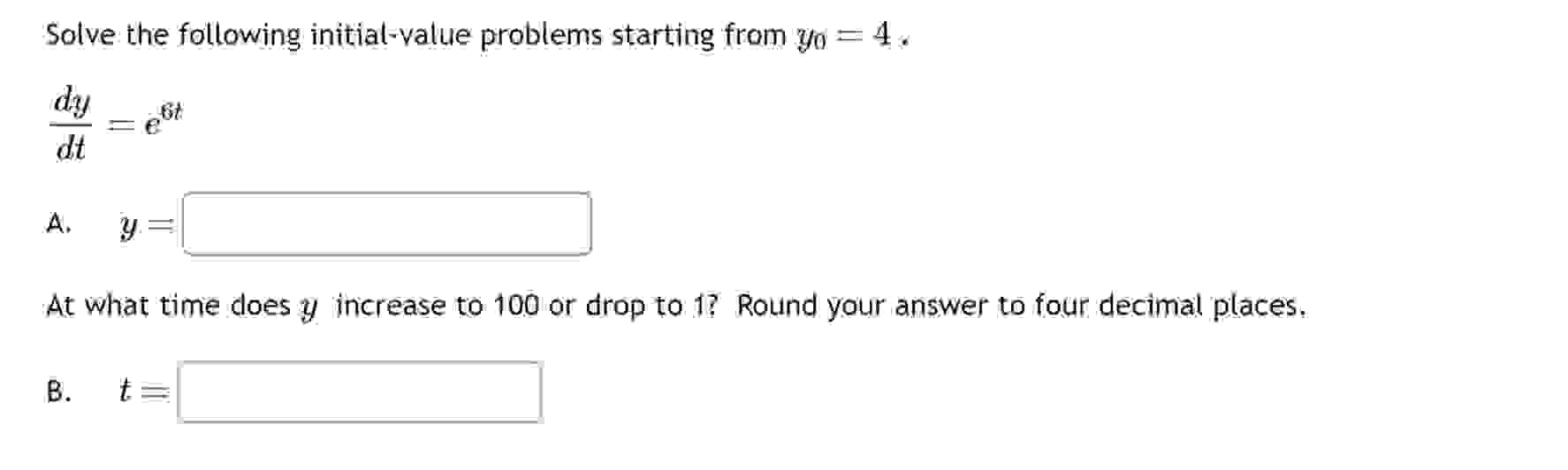 Solved Solve the following initial-value problems starting | Chegg.com