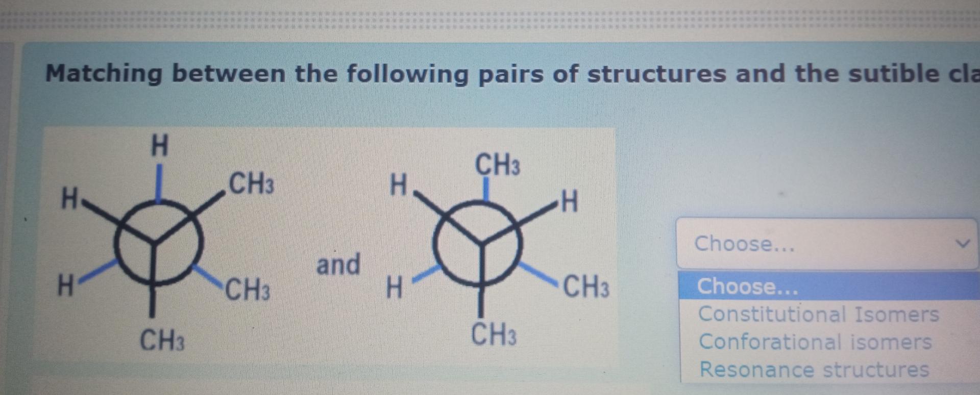 Solved Matching between the following pairs of structures | Chegg.com
