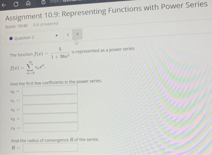 Solved Assignment 10.9: Representing Functions with Power | Chegg.com Solved Assignment 10.9: Representing Functions with Power | Chegg.com