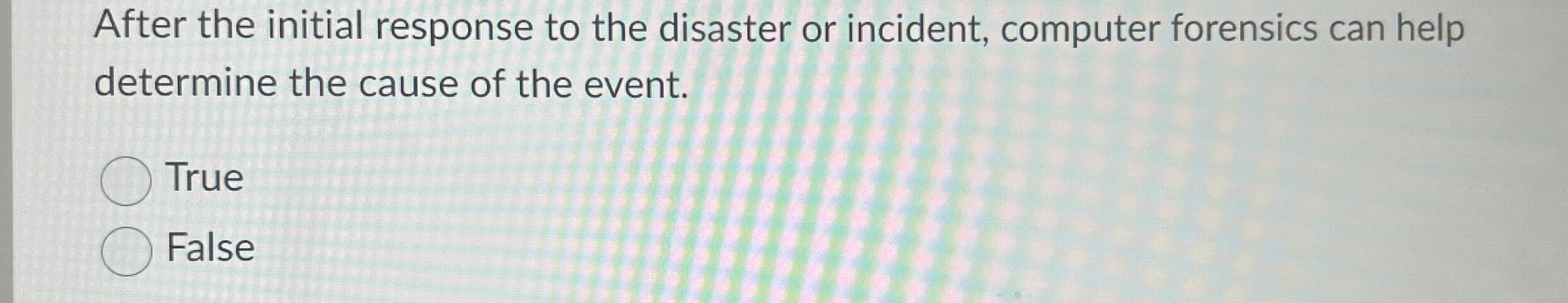 Solved After the initial response to the disaster or | Chegg.com