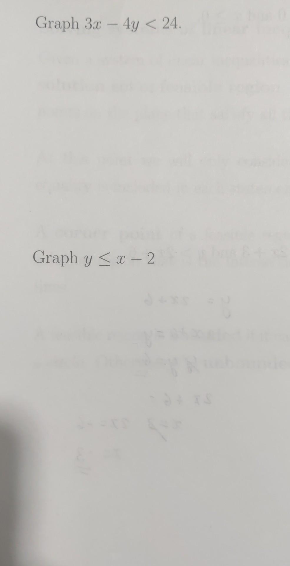 Solved Graph 3x−4y