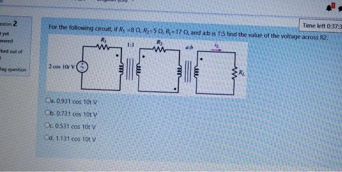 Solved eestion 2 yet wered Time left 0:37:3 For the | Chegg.com Solved eestion 2 yet wered Time left 0:37:3 For the | Chegg.com