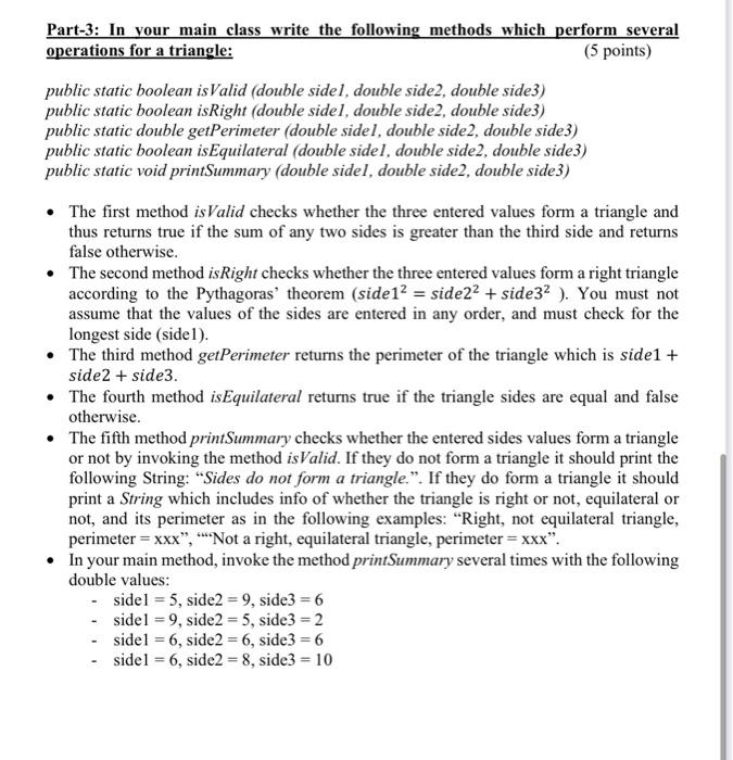 Solved Part-1: Study the following method, then perform the | Chegg.com
