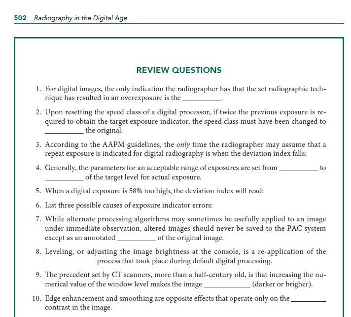 Solved REVIEW QUESTIONS Ch. 31 ﻿For digital images, the only | Chegg.com