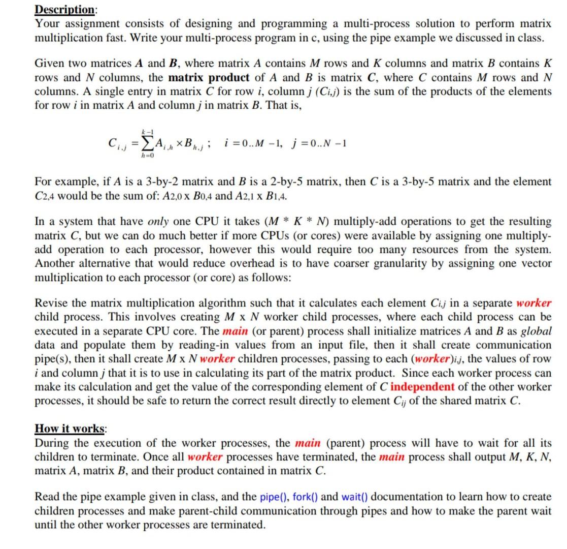 Solved Description: Your assignment consists of designing | Chegg.com