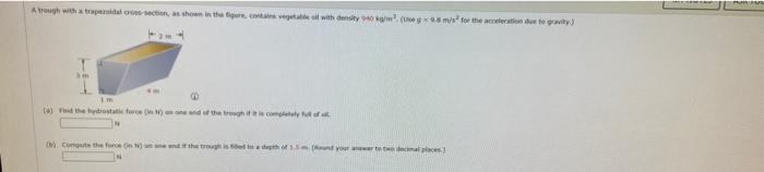 Solved A trough with trapec, shown in the figure out with | Chegg.com
