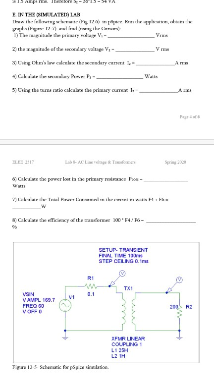Solved 15 1.5 Amps rms. Therefore Sz 361.5 - Vrms Vrms E. IN | Chegg.com