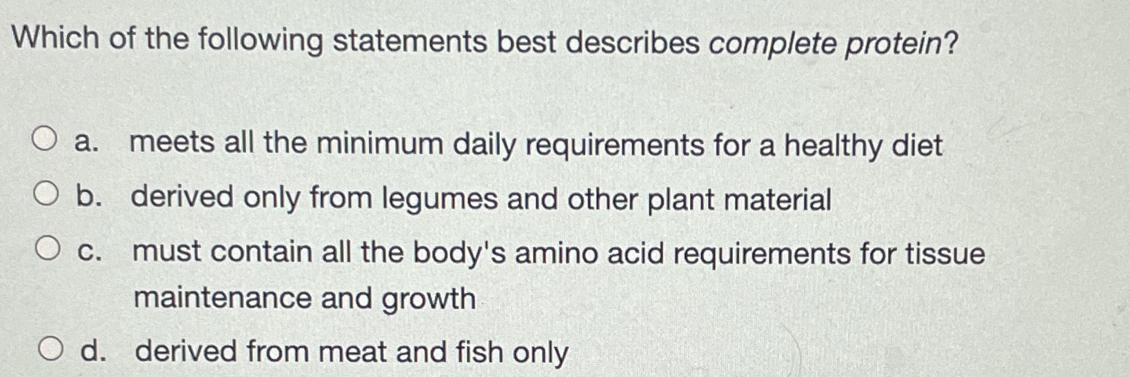 Solved Which of the following statements best describes | Chegg.com