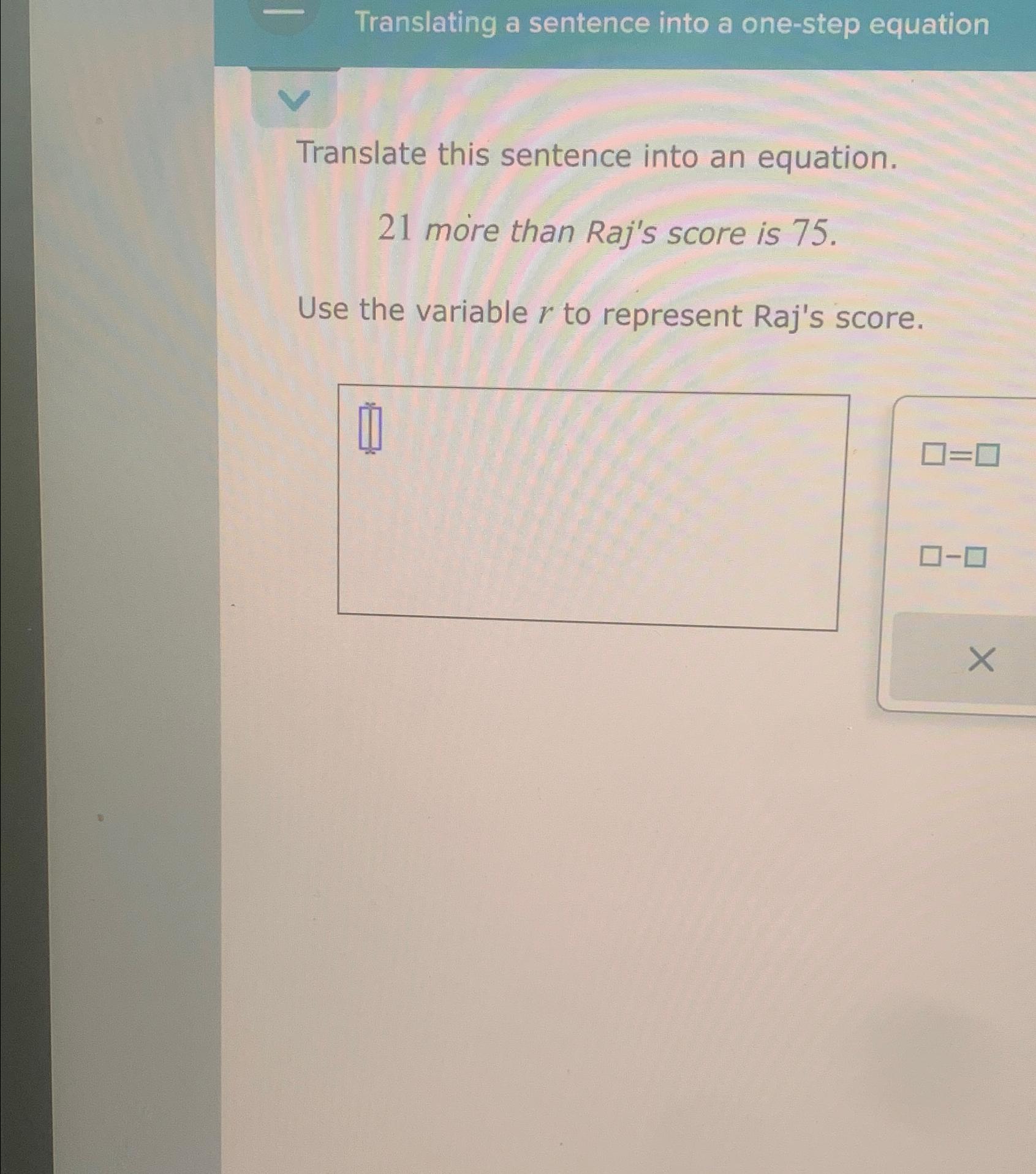 Solved Translating a sentence into a one-step | Chegg.com