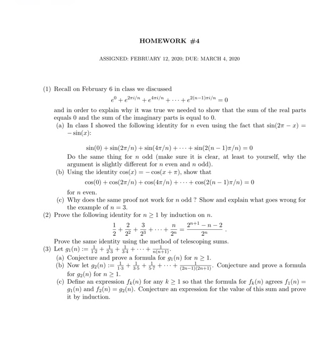 Solved Homework 4 Assigned February 12 2020 Due March