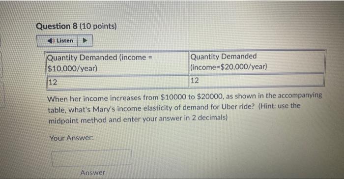 Solved Question 7 (10 points) Using the above information | Chegg.com