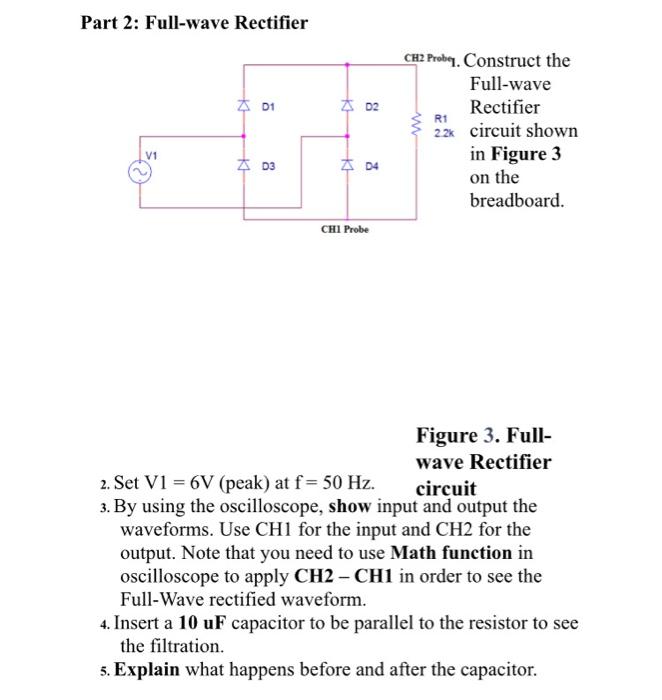 Solved 1.1 EXPERIMENT: Part 1: Half-wave Rectifier 1. | Chegg.com