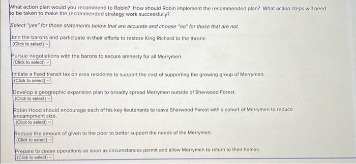 Solved What action plan would you recommend to Robin? How | Chegg.com