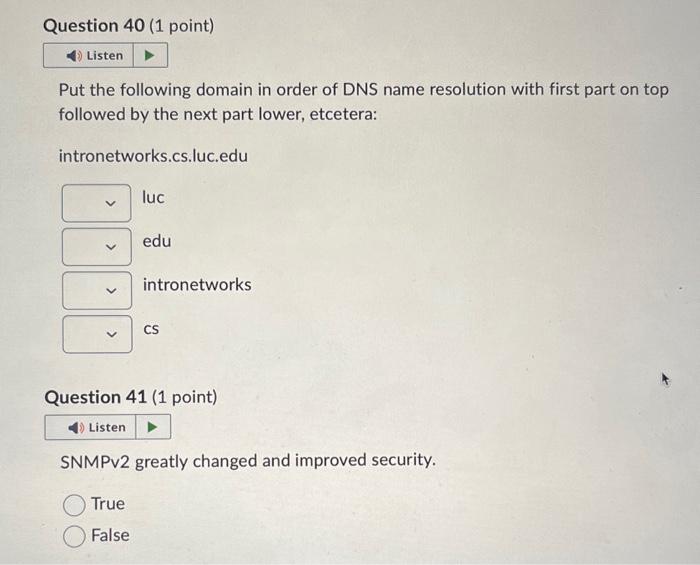 Solved Put the following domain in order of DNS name | Chegg.com