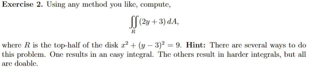 Solved Exercise 2. ﻿Using any method you like, | Chegg.com