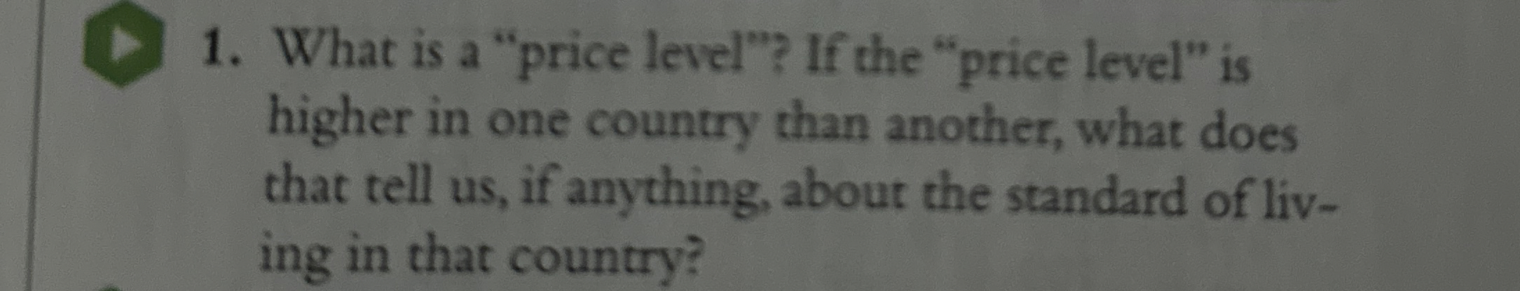 Solved What is a "price level"? If the "price level" | Chegg.com