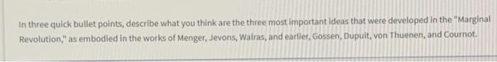 Solved w in three quick bullet points, describe what you | Chegg.com