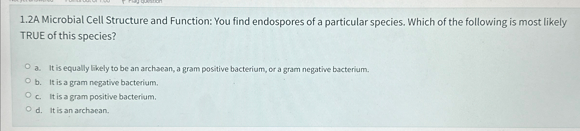 Solved 1.2A Microbial Cell Structure and Function: You find | Chegg.com