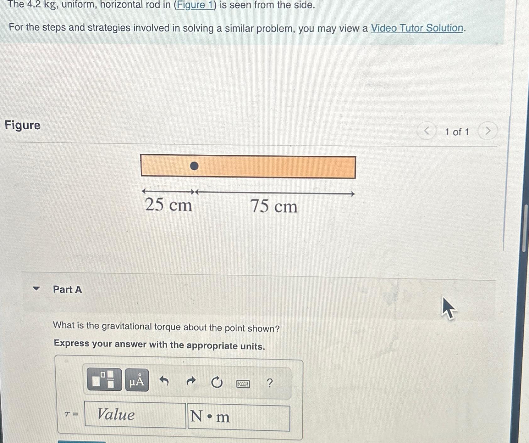 Solved 10. ﻿The 4.2kg, ﻿uniform, horizontal rod in (Figure | Chegg.com