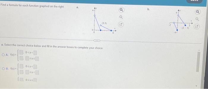 Solved Find a formula for each function graphed on the | Chegg.com