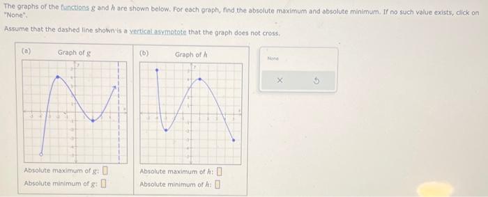 Solved The graphs of the functions g and h are shown below. | Chegg.com
