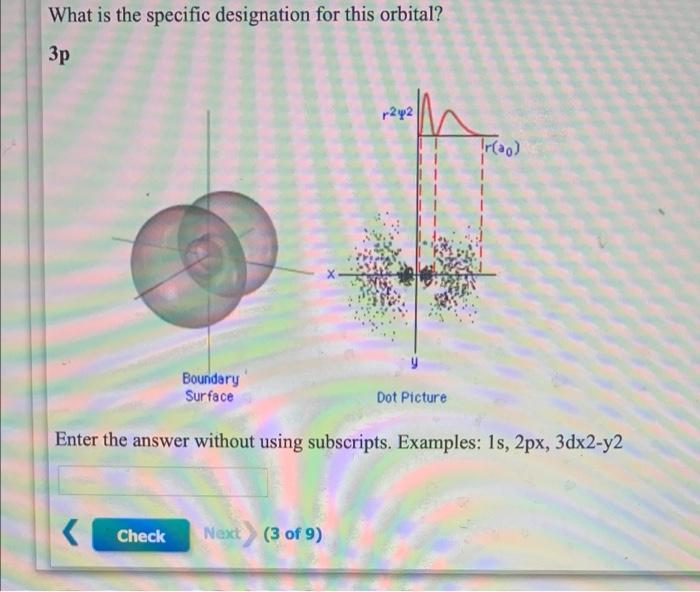Solved What is the specific designation for this orbital? 3p | Chegg.com