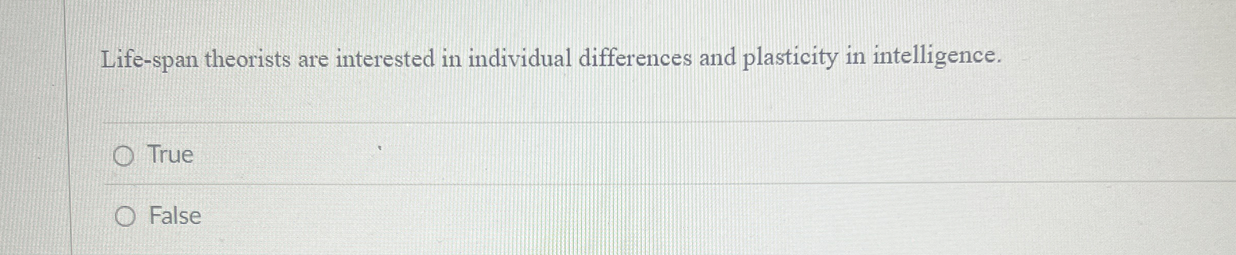 Solved Life-span theorists are interested in individual | Chegg.com