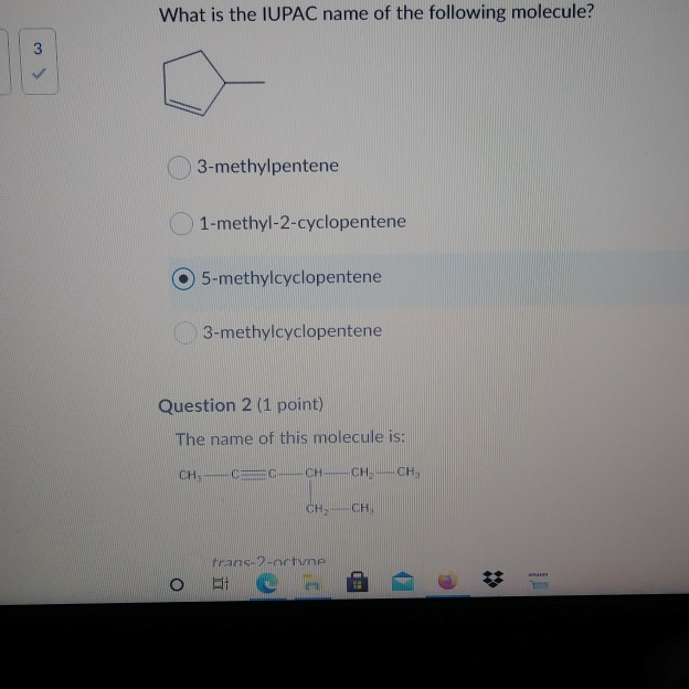 Solved What is the IUPAC name of the following molecule? | Chegg.com