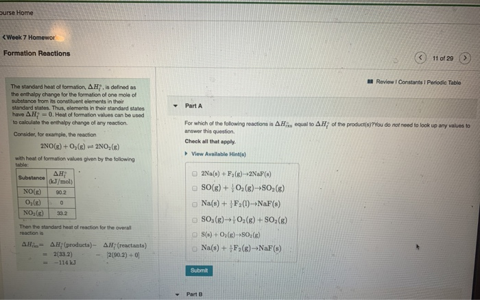 Solved urse Home Review Constants 1 Periodic Table Part A | Chegg.com