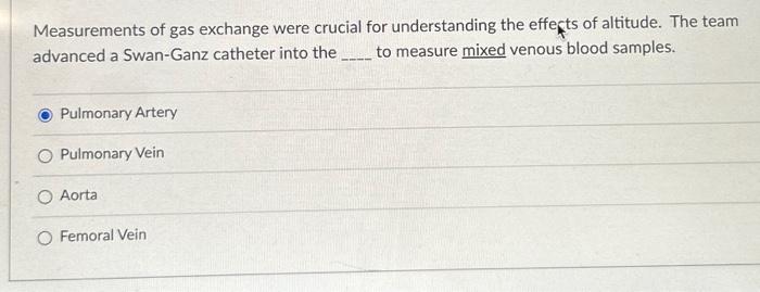 Solved Measurements of gas exchange were crucial for | Chegg.com
