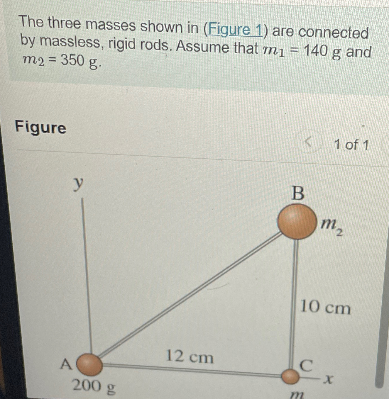The three masses shown in (Figure 1) ﻿are connected | Chegg.com