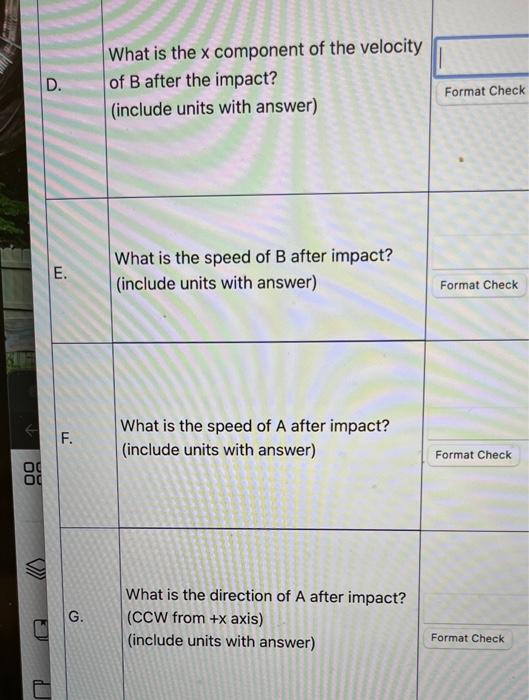 2.9fts 4 9 ( 2.2Ft/S - B 30° line of impact X Two | Chegg.com