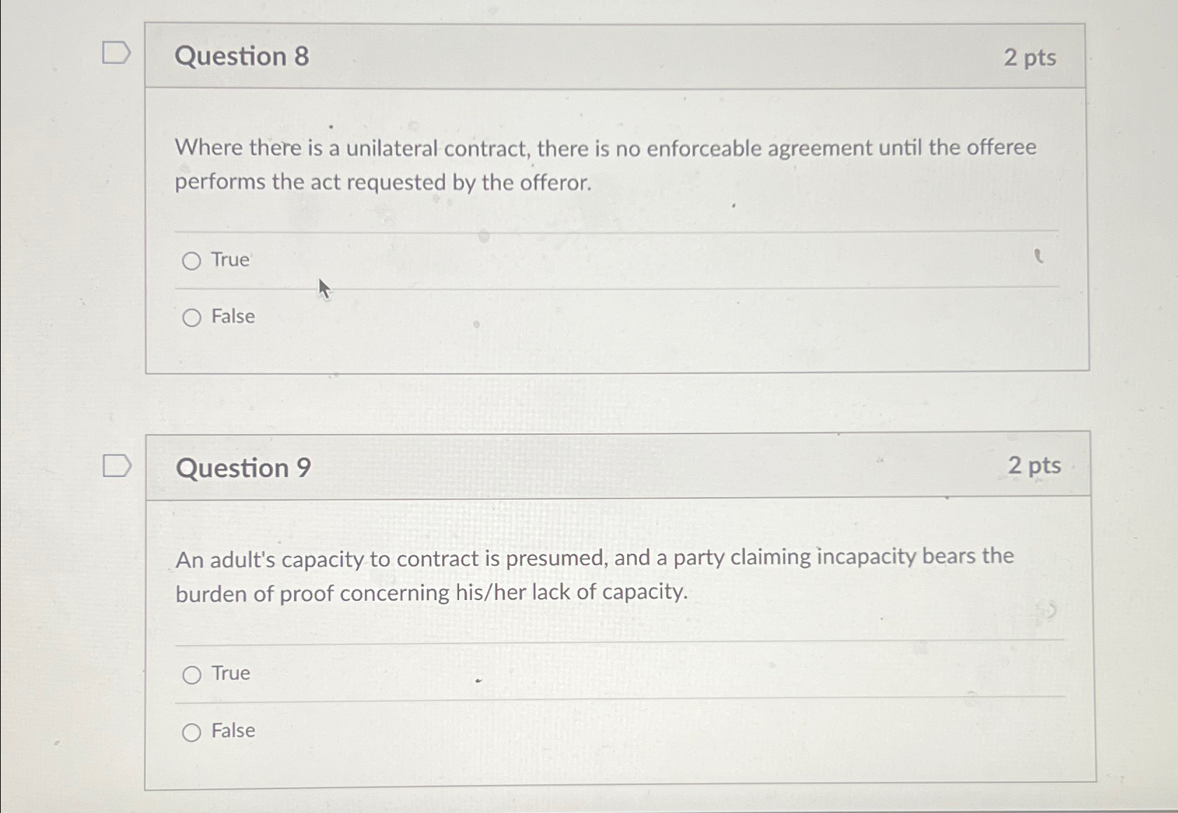 Solved Question 82 ﻿ptsWhere there is a unilateral contract, | Chegg.com