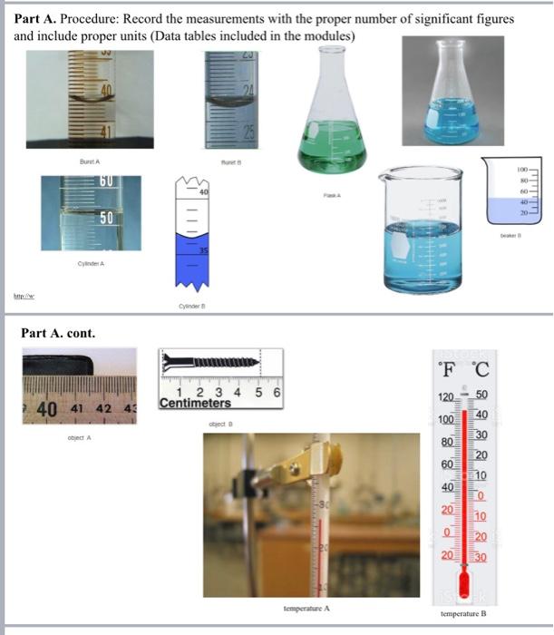 Solved A. Record the measurements (volume, temperature and | Chegg.com