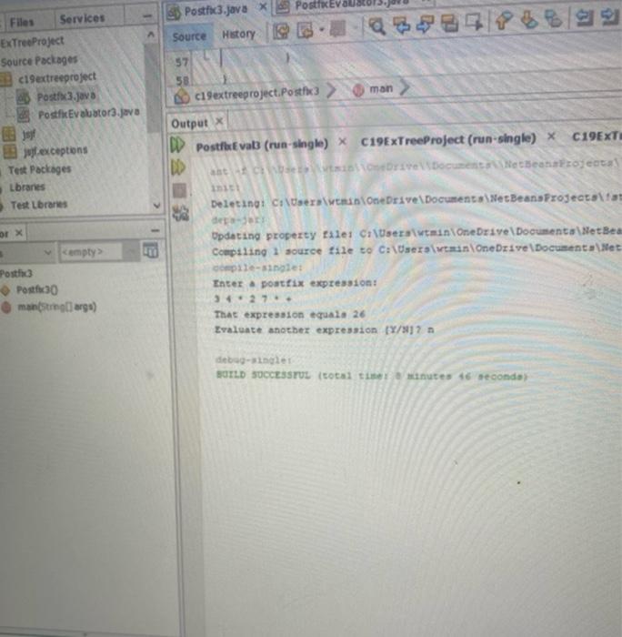 Solved Description Complete the PostFixEvaluator class | Chegg.com