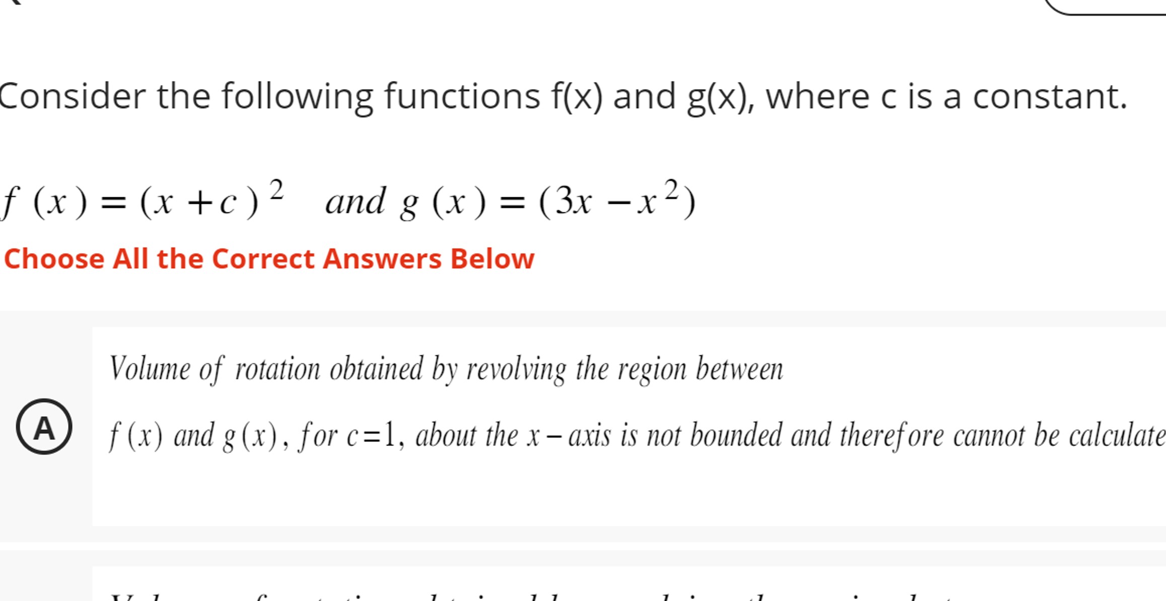 Solved Consider the following functions f(x) ﻿and g(x), | Chegg.com