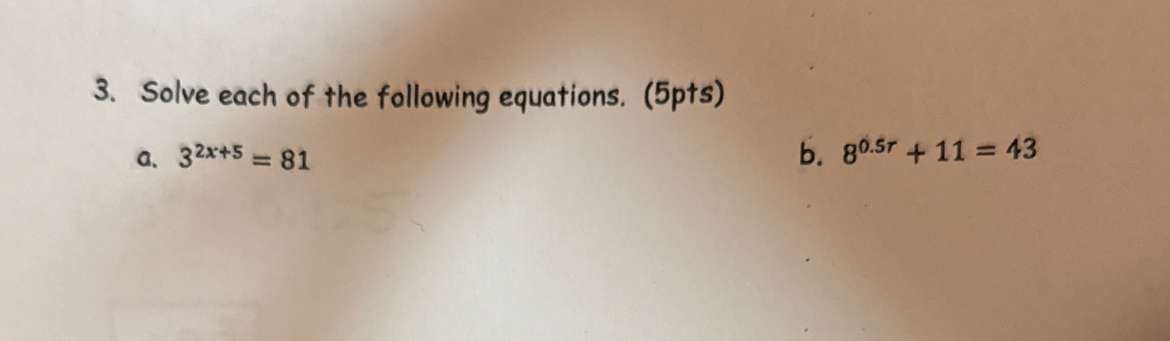 Solved Solve each of the following equations. | Chegg.com