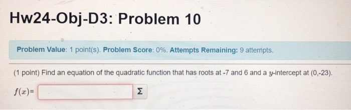 Solved Hw24-Obj-D3: Problem 10 Problem Value: 1 point(s). | Chegg.com
