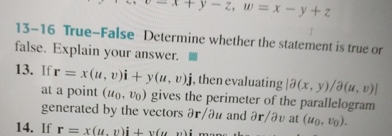Solved 13-16 ﻿True-False Determine whether the statement is | Chegg.com