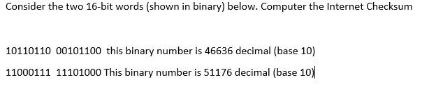 Solved Consider the two 16-bit words (shown in binary) | Chegg.com