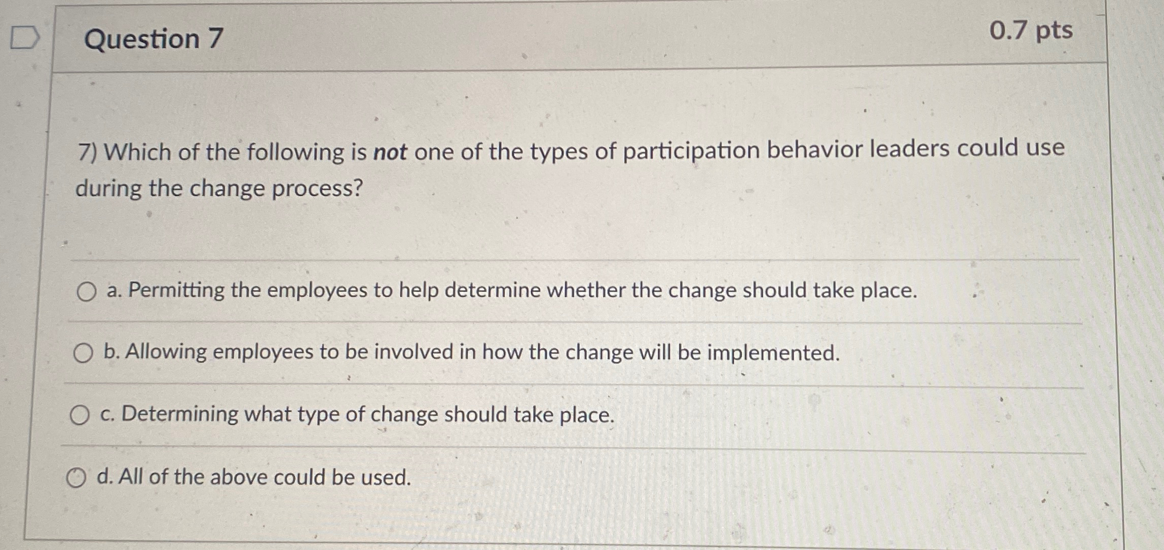 Solved Question 70.7 ﻿ptsWhich of the following is not one | Chegg.com